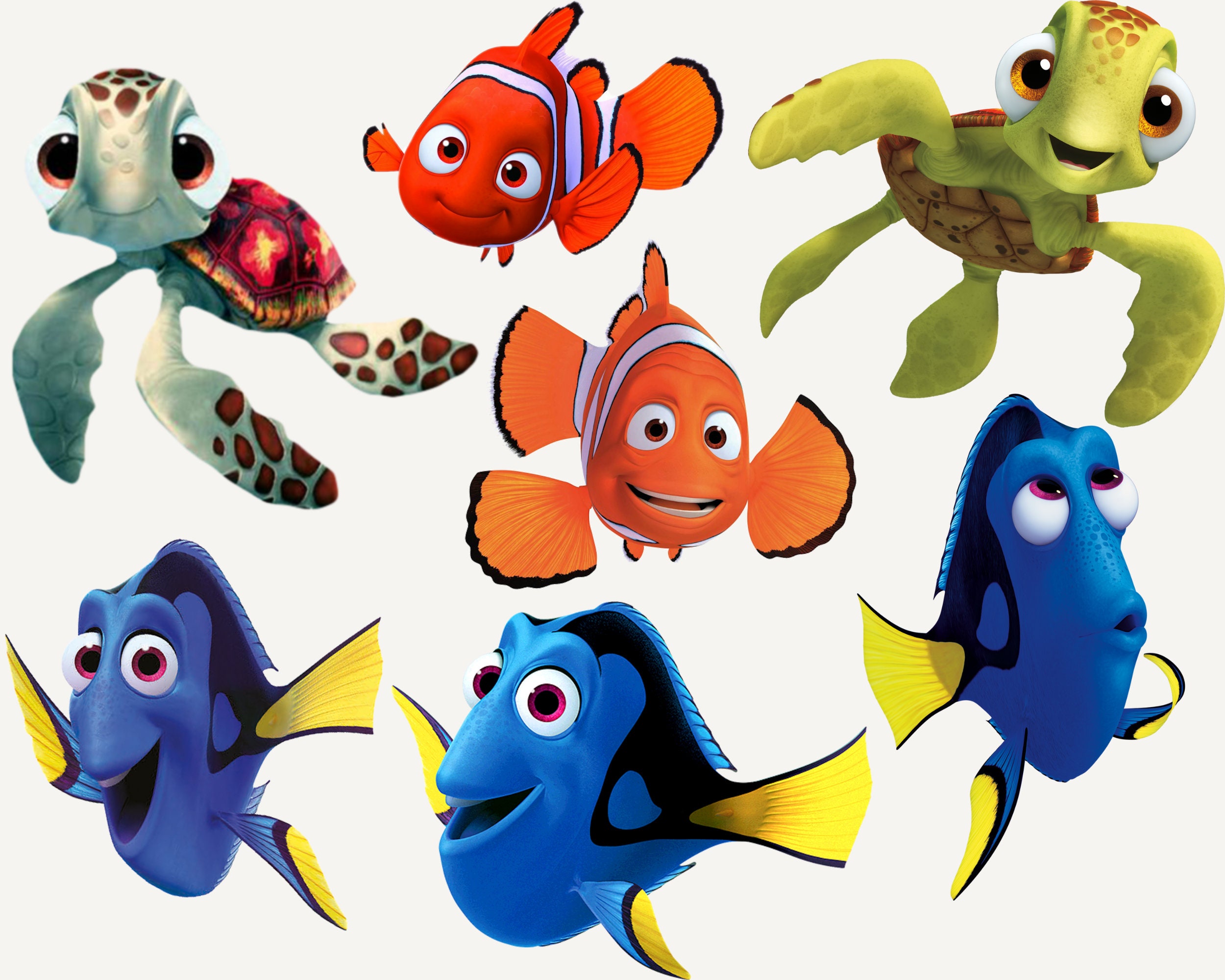 Finding Nemo Clipart Mega Pack: SVG, PNG, Font (digital Download) - Etsy