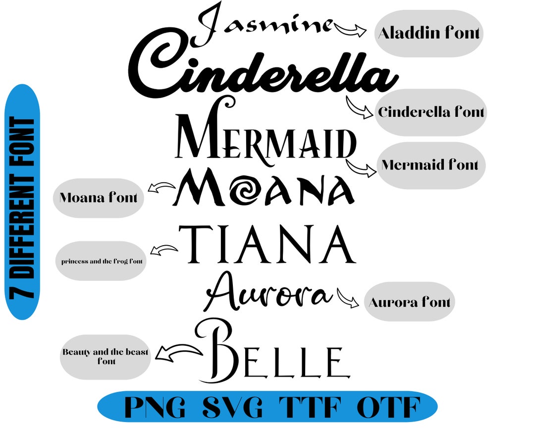 Princess Font, Princess Letter Png Svg Font, Princess Alphabet, Mermaid ...