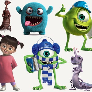 Monsters Inc. Clipart Bundle: 200 PNG Images, 15 Layered SVG (digital ...