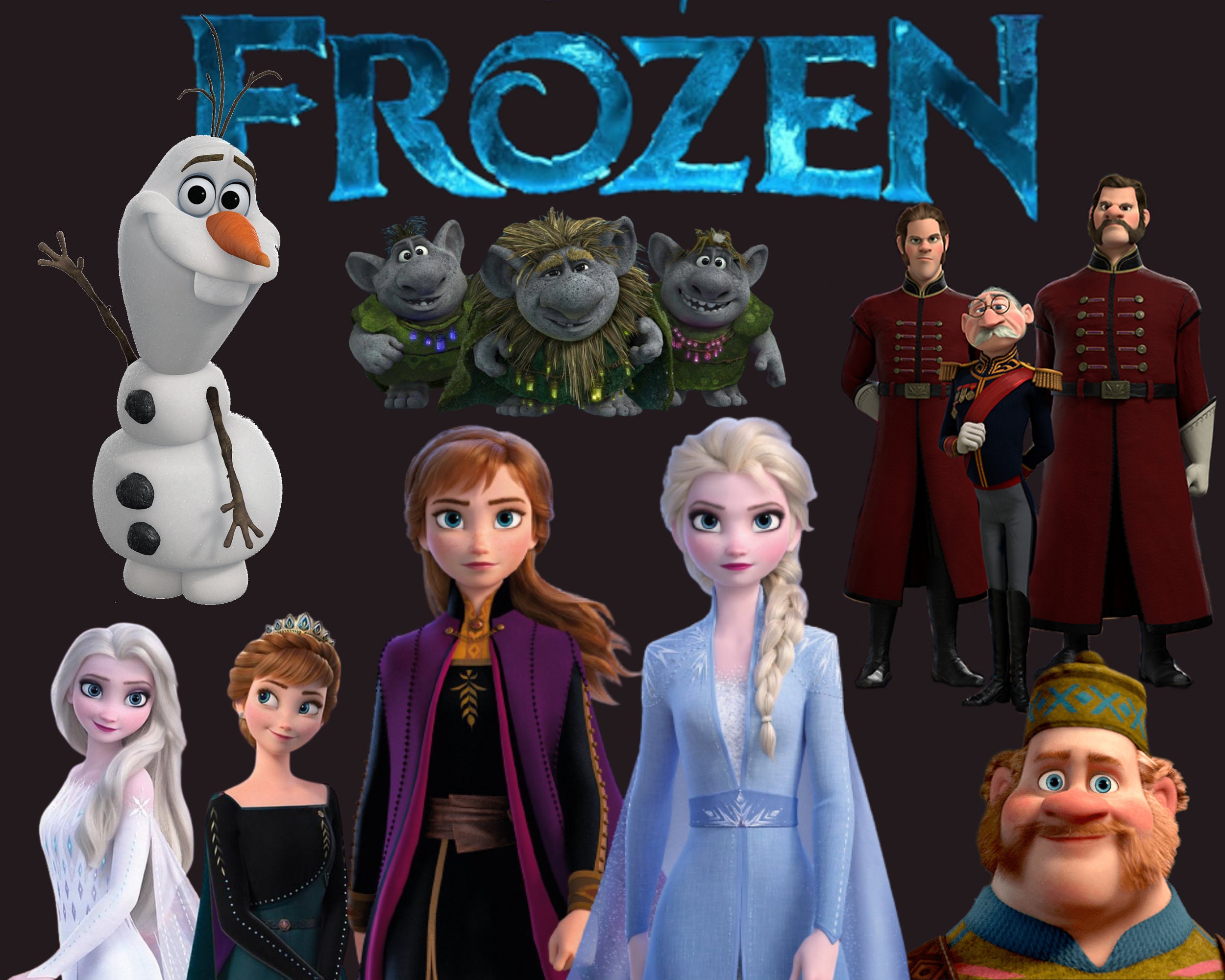 Frozen PNG Clipart Bundle: Anna, Elsa & Friends (digital Download) - Etsy