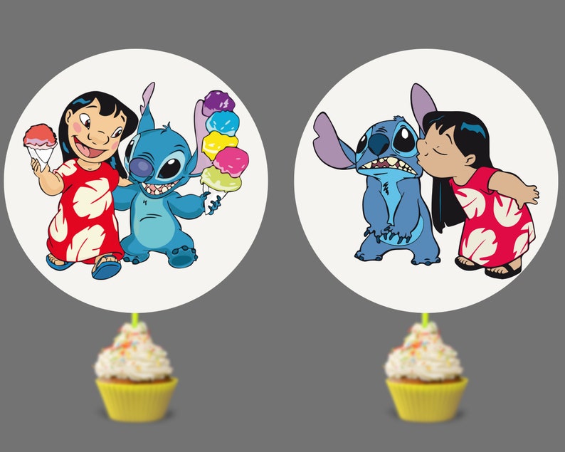Lilo and Stitch Cake & Cupcake Topper Bundle (digital Download) - Etsy