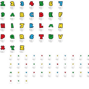 Mario Clipart Bundle, Super Mario Alphabet, Mario Svg Cut Files for ...