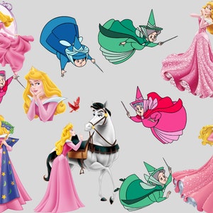 Sleeping Beauty PNG Clipart Bundle: Aurora Princess Graphics (digital ...