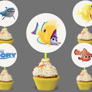 Finding Nemo Cake Topper and Cupcake Topper Png Pdf Jpg File, Marlin ...