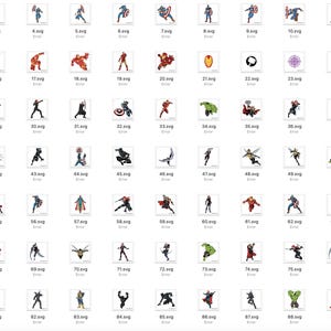 Avengers Clipart Bundle: PNG, SVG, Digital Paper (mega Pack), Avengers ...