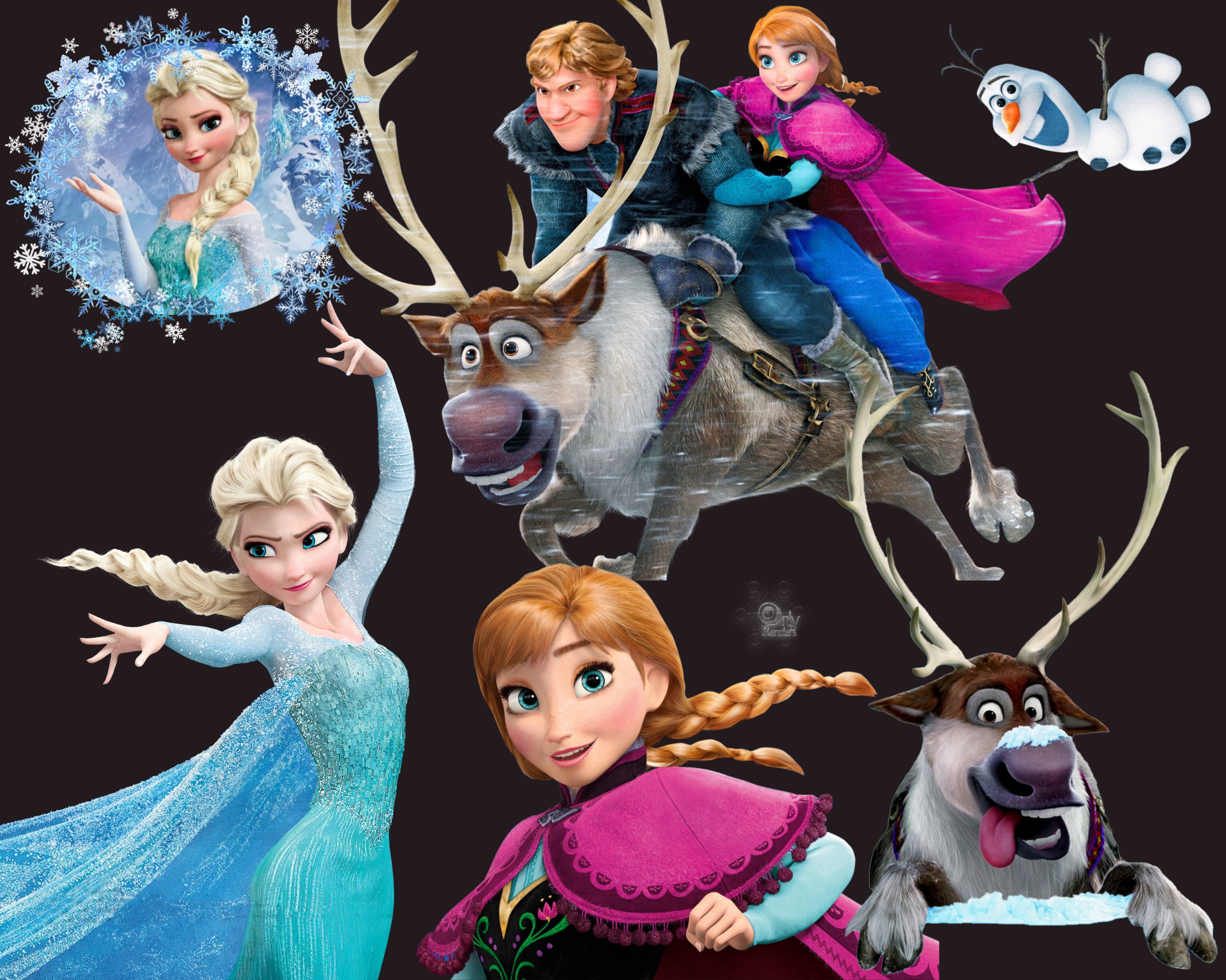 Frozen PNG Clipart Bundle: Anna, Elsa & Friends (digital Download) - Etsy