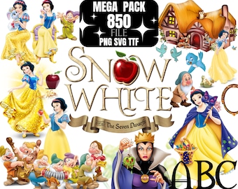 Snowwhite Png Clipart, Snowwhite Layered Svg, Snow White Alphabet Png ...