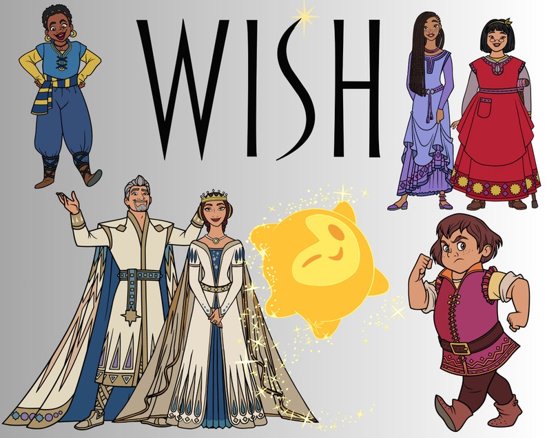 Wish Movie PNG Clipart Bundle: Asha, King Magnifico (digital Download ...