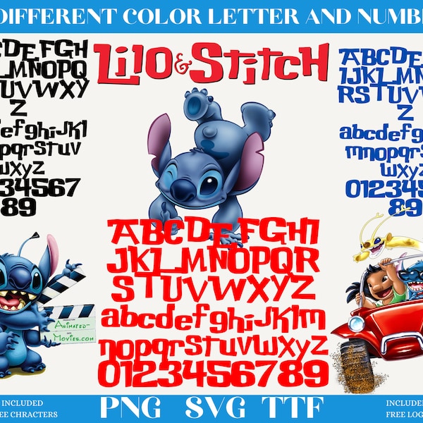 Fuente de lilo y stitch - Etsy México