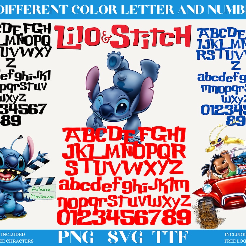 Fuente de lilo y stitch - Etsy México