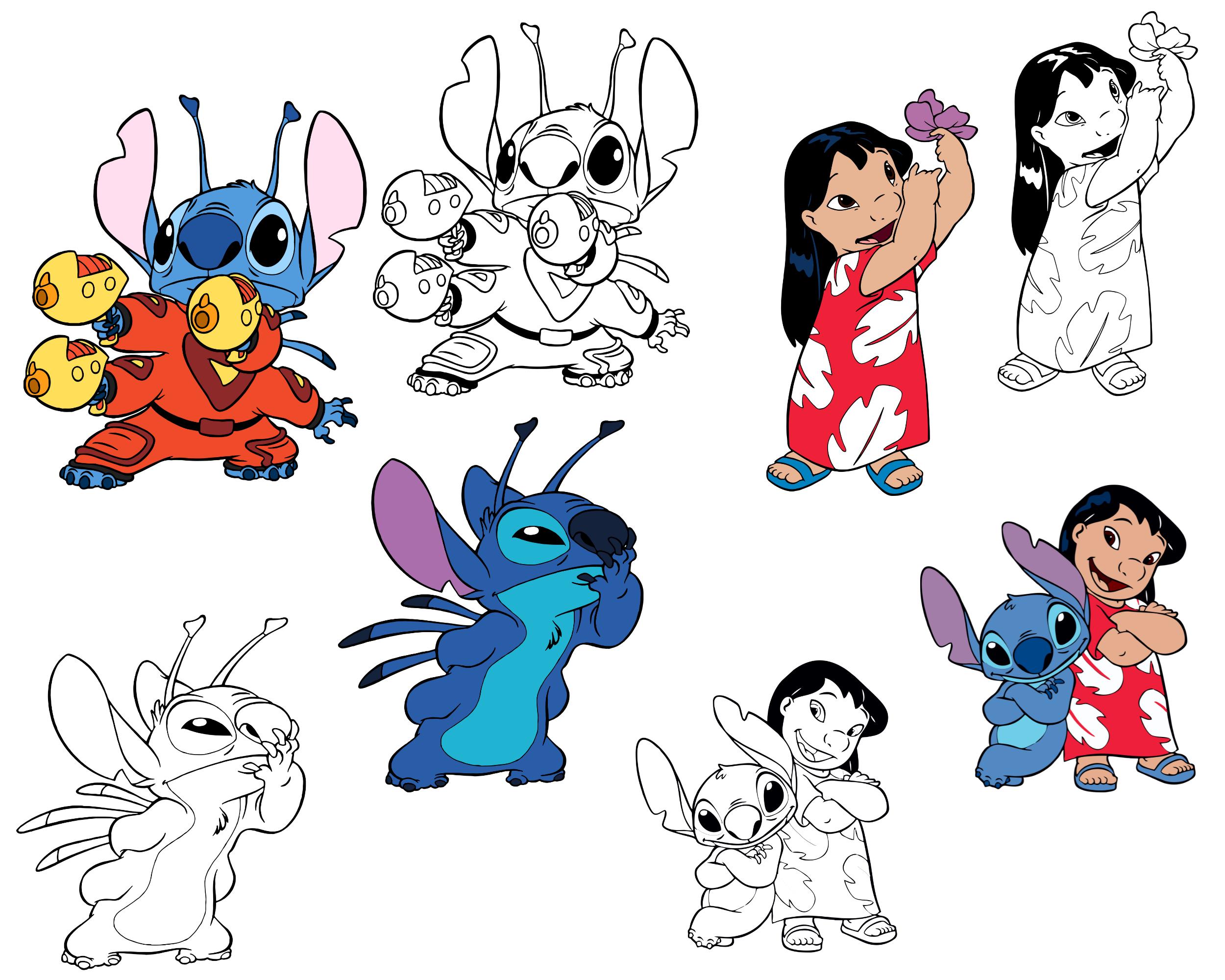 Stitch Clipart Bundle: Lilo and Stitch SVG PNG (digital Download) - Etsy