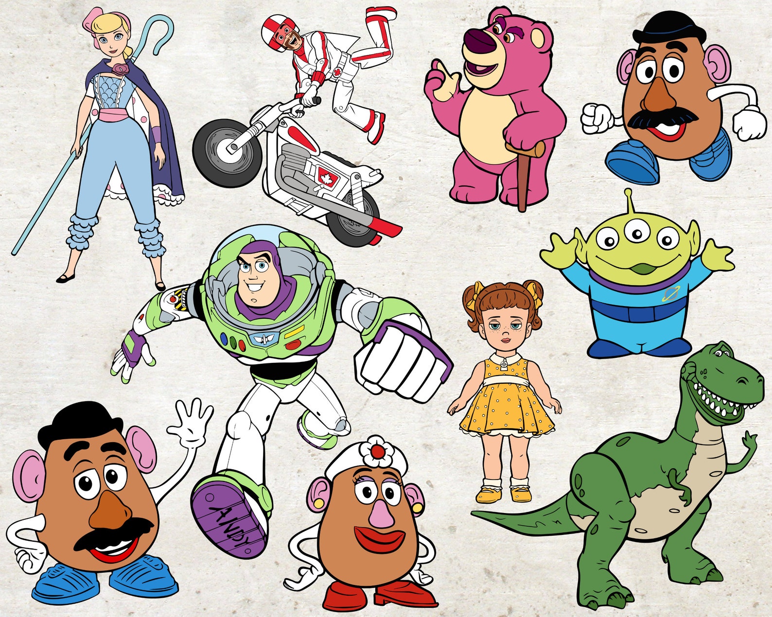 Toy Story Clipart: Buzz Lightyear, Woody, Jessie (digital Download) - Etsy