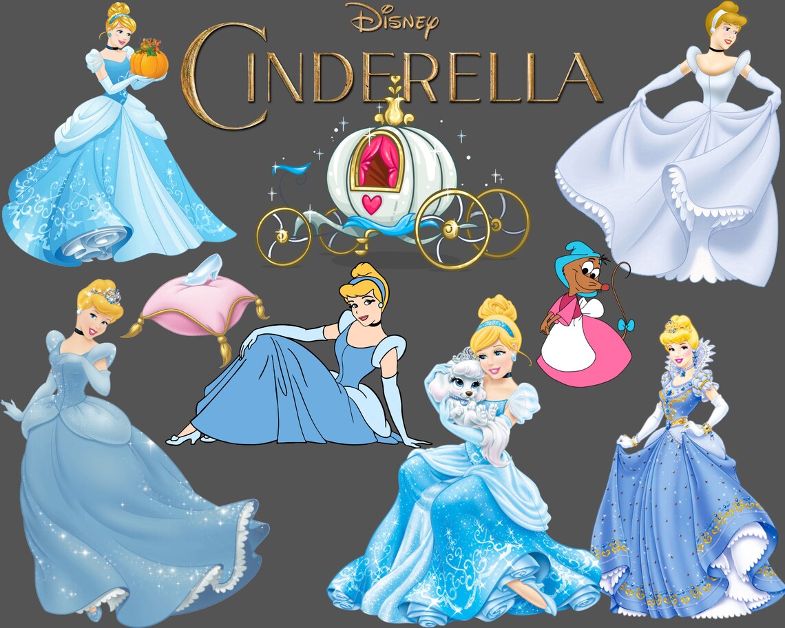 Cinderella Clipart Bundle: PNG, SVG (digital Download) - Etsy
