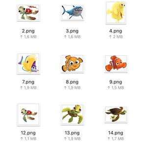 Finding Nemo PNG Clipart Bundle: 25 Digital Images (digital Download ...