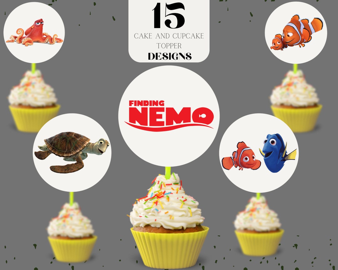 Finding Nemo Cake Topper and Cupcake Topper Png Pdf Jpg File, Marlin ...