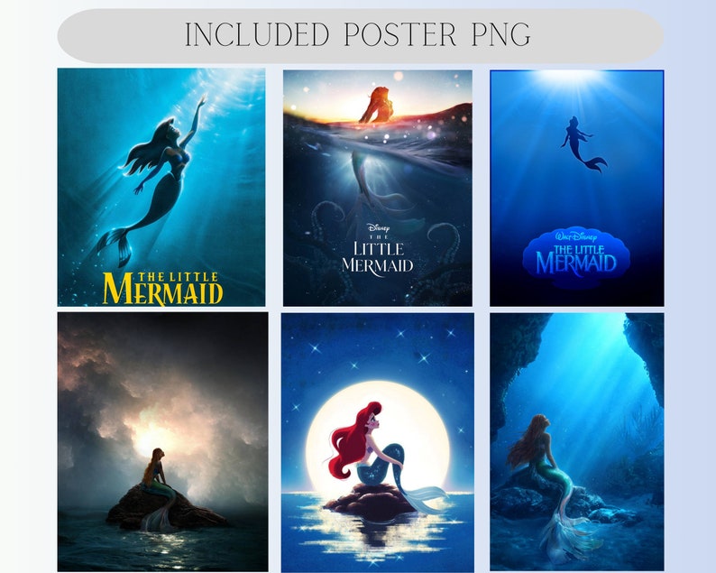 Ariel PNG Clipart Bundle: Little Mermaid Graphics (digital Download) - Etsy