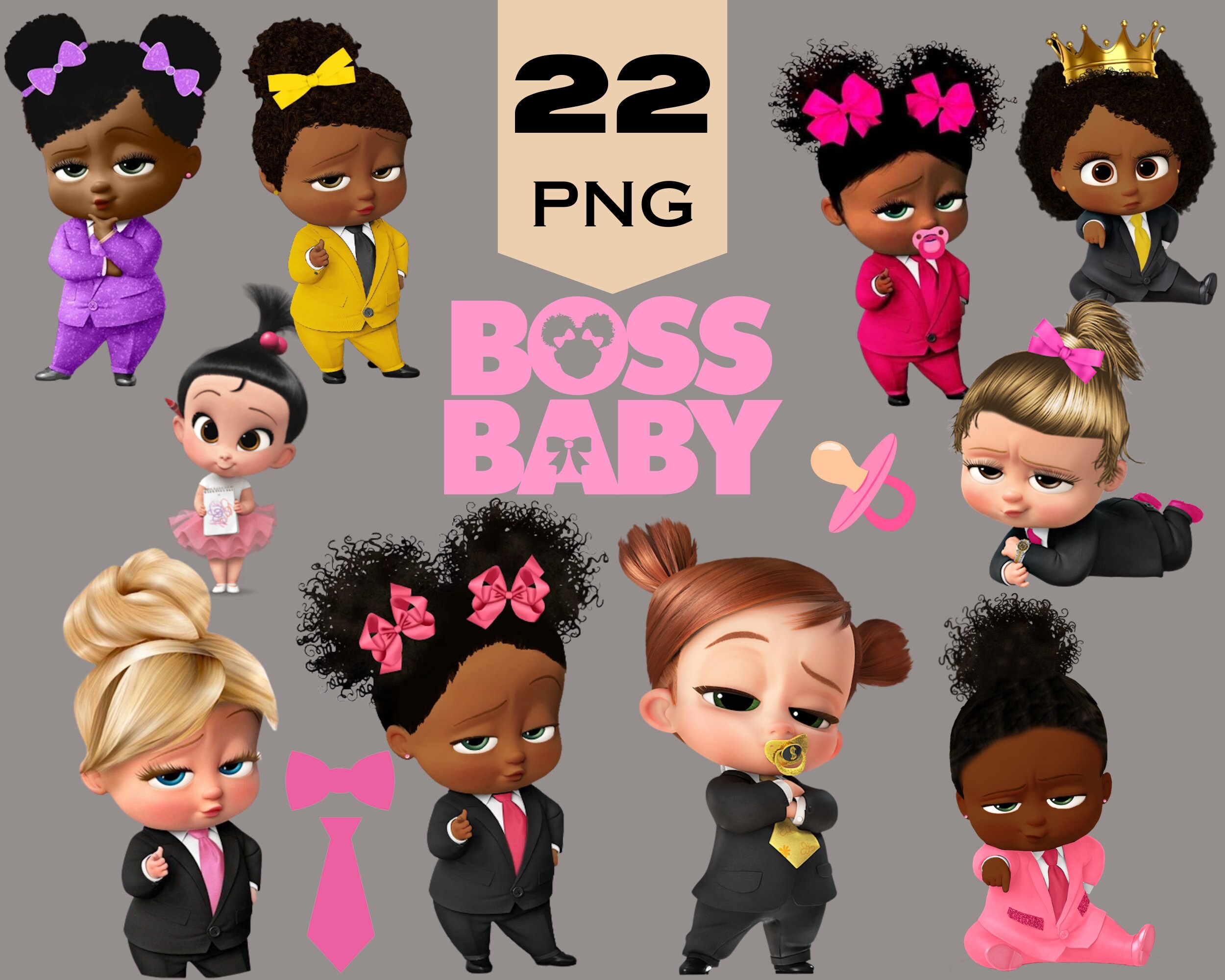 Boss Baby Girl Png Clipart Bundle Instant Digital Download - Etsy Hong Kong