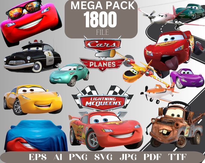Cars Rayo McQueen PNG - Descarga digital - Etsy México