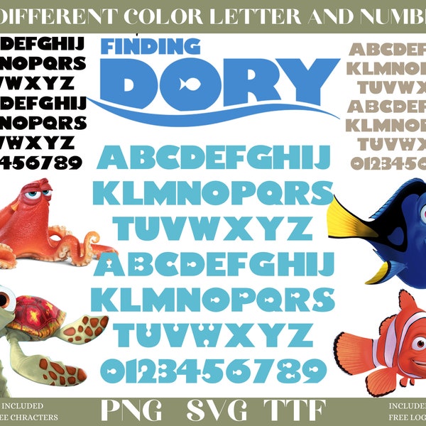 Finding Nemo Alphabet Font - Etsy