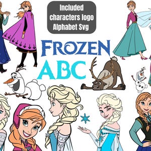 Frozen Clipart, Frozen SVG PNG, Frozen Paper, Elsa Anna Olaf PNG Svg ...