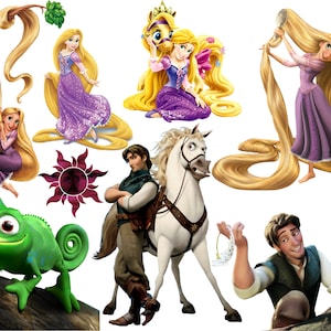 Rapunzel Clipart Bundle: Tangled PNG SVG Graphics (digital Download) - Etsy