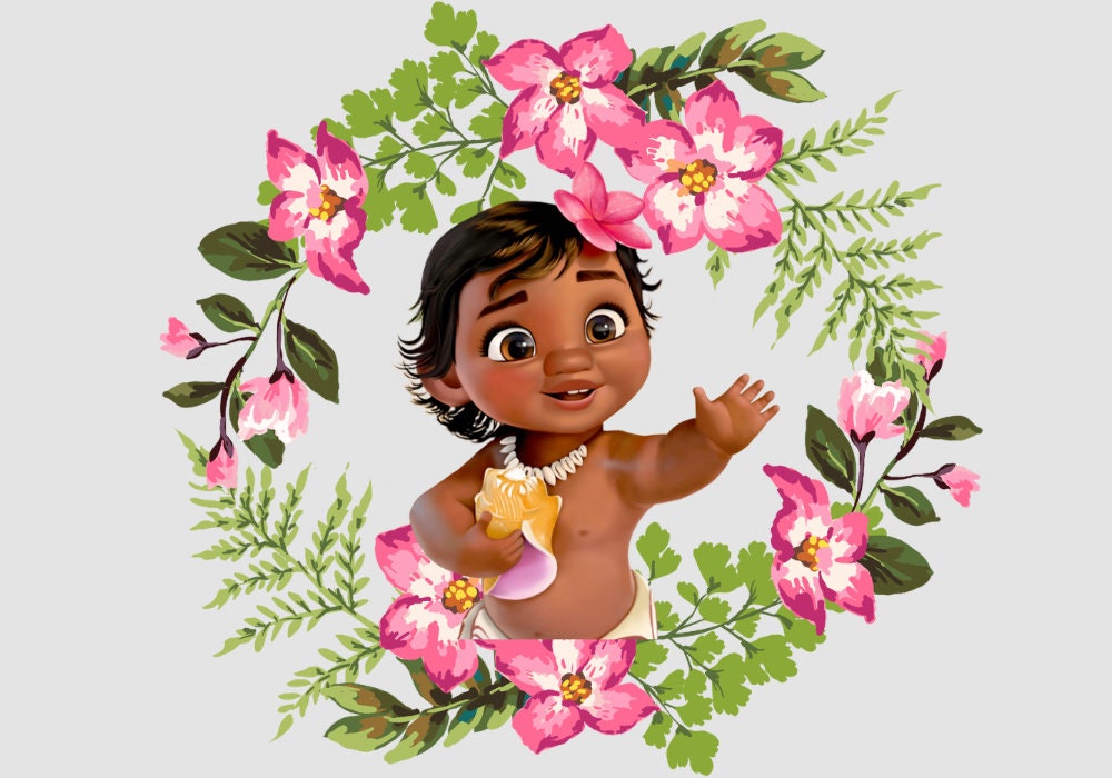 Baby Moana Png Clipart Baby Moana Cake Topper Png Digital - Etsy