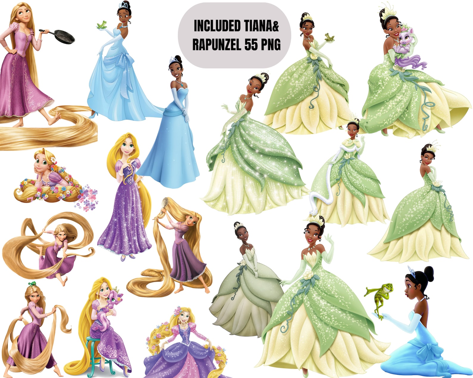 Princess PNG Clipart Bundle (digital Download) - Etsy