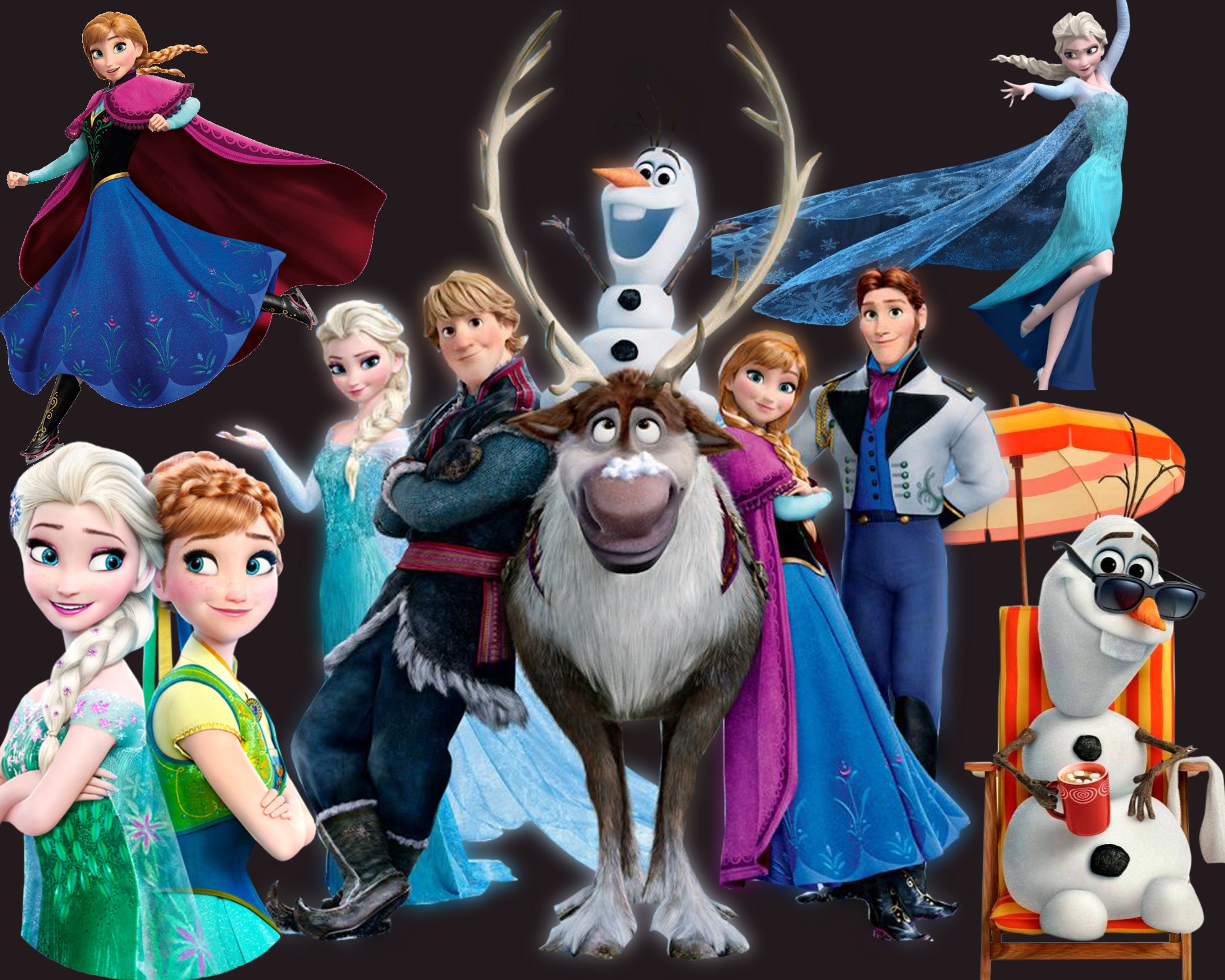 Frozen PNG Clipart Bundle: Anna, Elsa & Friends (digital Download) - Etsy
