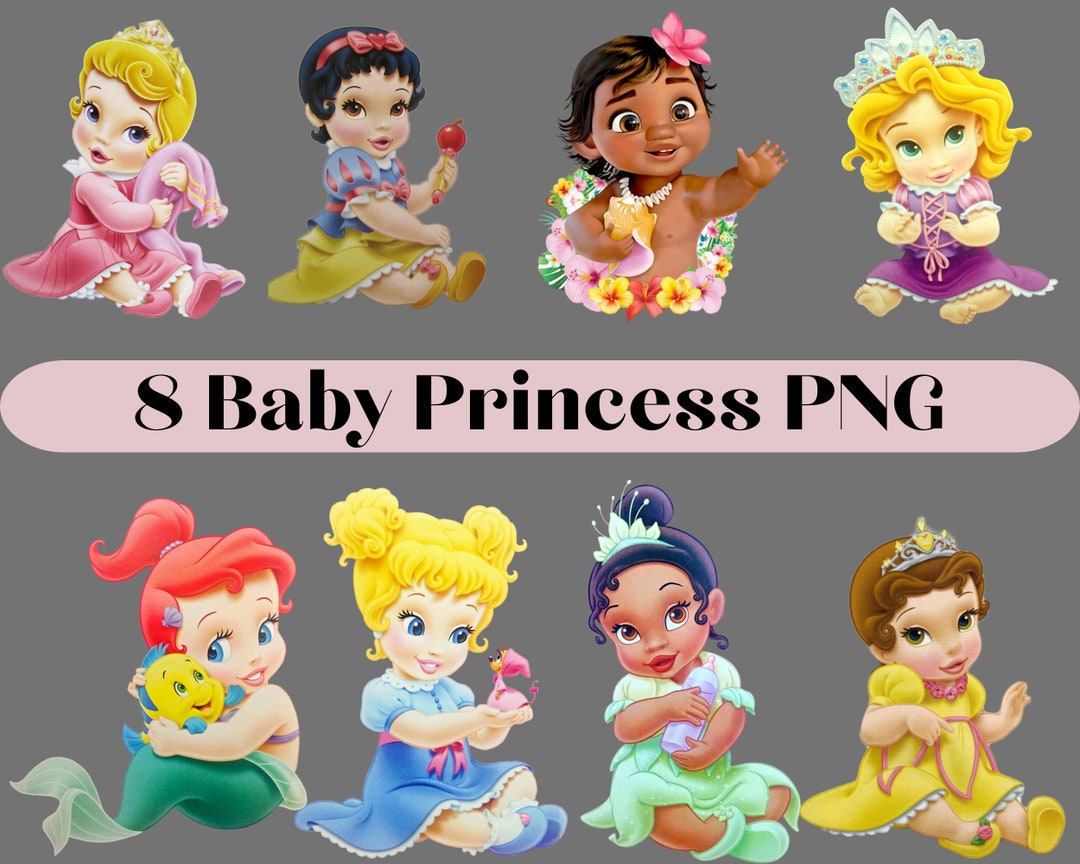 Baby Princess PNG Clipart: Moana, Cinderella + More (digital Download ...