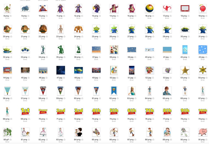 Toy Story Clipart Mega Pack: 400 PNG, 25 SVG (digital Download) - Etsy