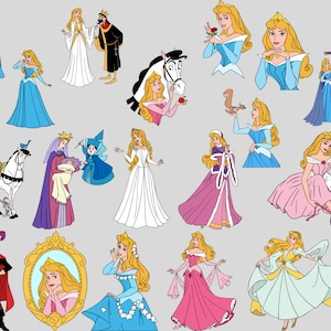 Sleeping Beauty PNG Clipart Bundle: Aurora Princess Graphics (digital ...