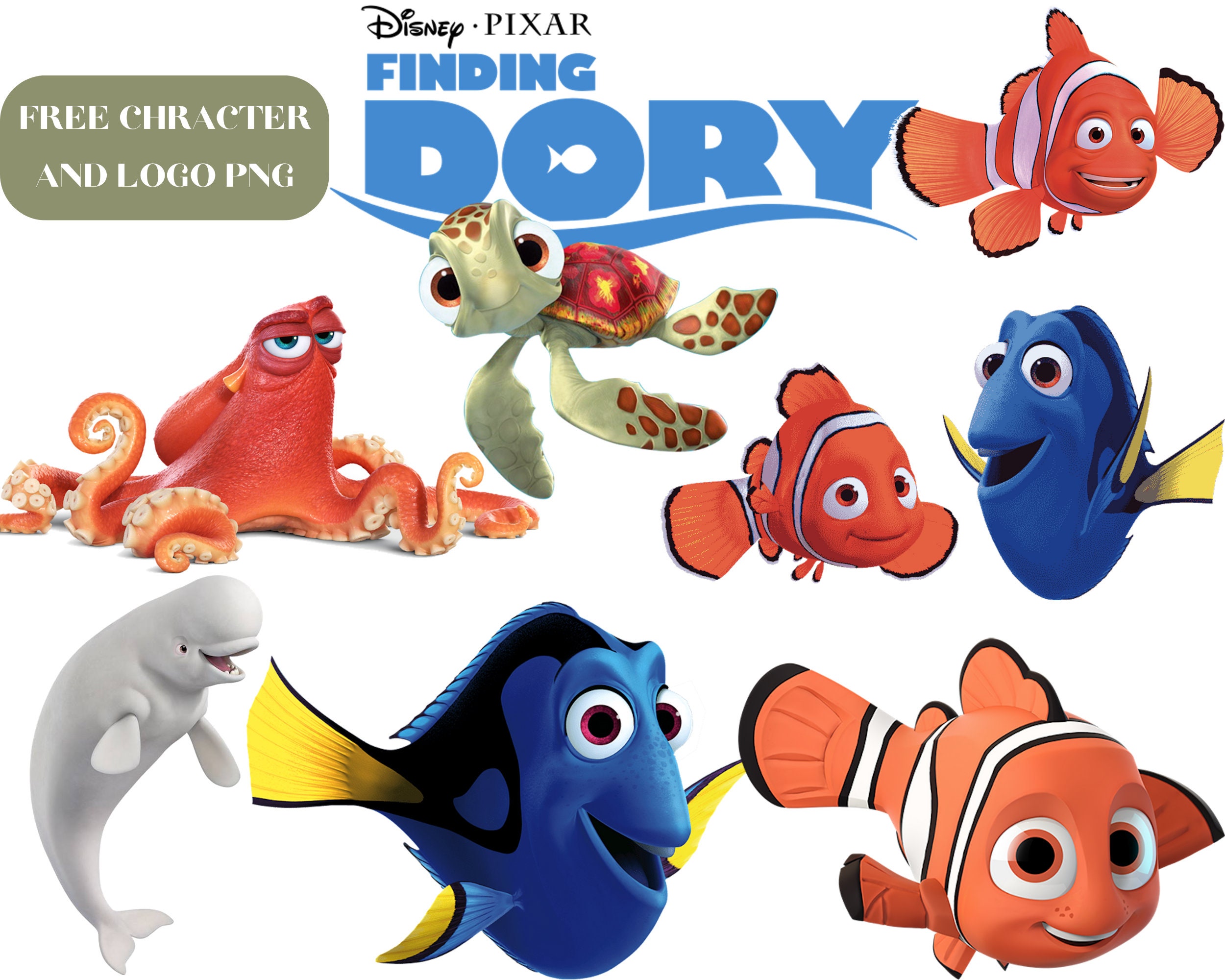Finding Nemo Font: Letters, Numbers, SVG, PNG, TTF (digital Download ...