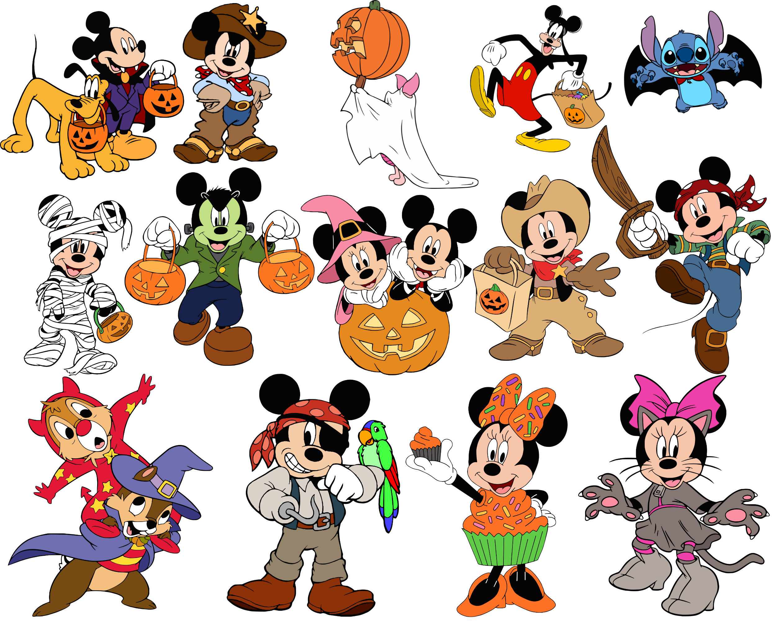 Paquete de imágenes prediseñadas de Halloween de Mickey y sus - Etsy España