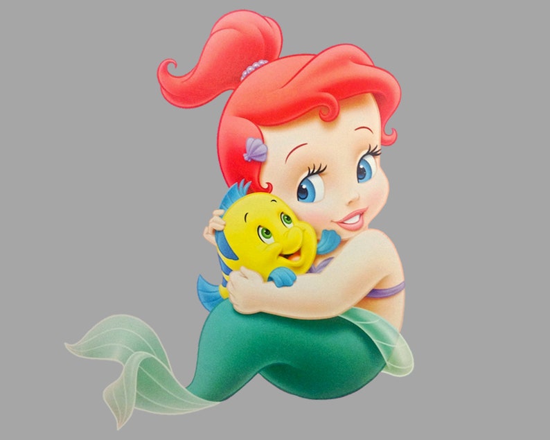 Baby Ariel Png Clipart Little Mermaid Png Clipart Baby Ariel - Etsy