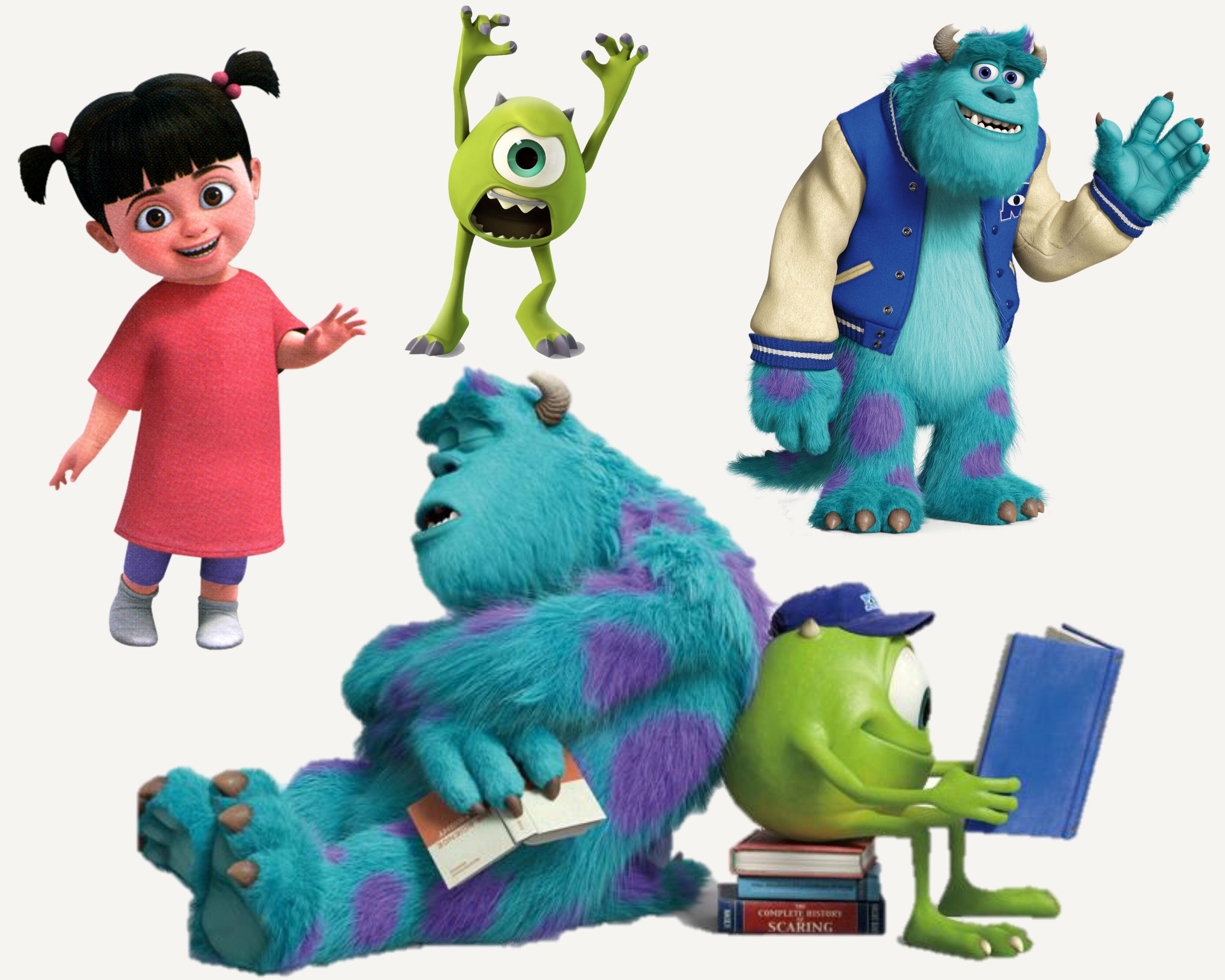 Monsters Inc. Clipart Bundle: 200 PNG Images, 15 Layered SVG (digital ...