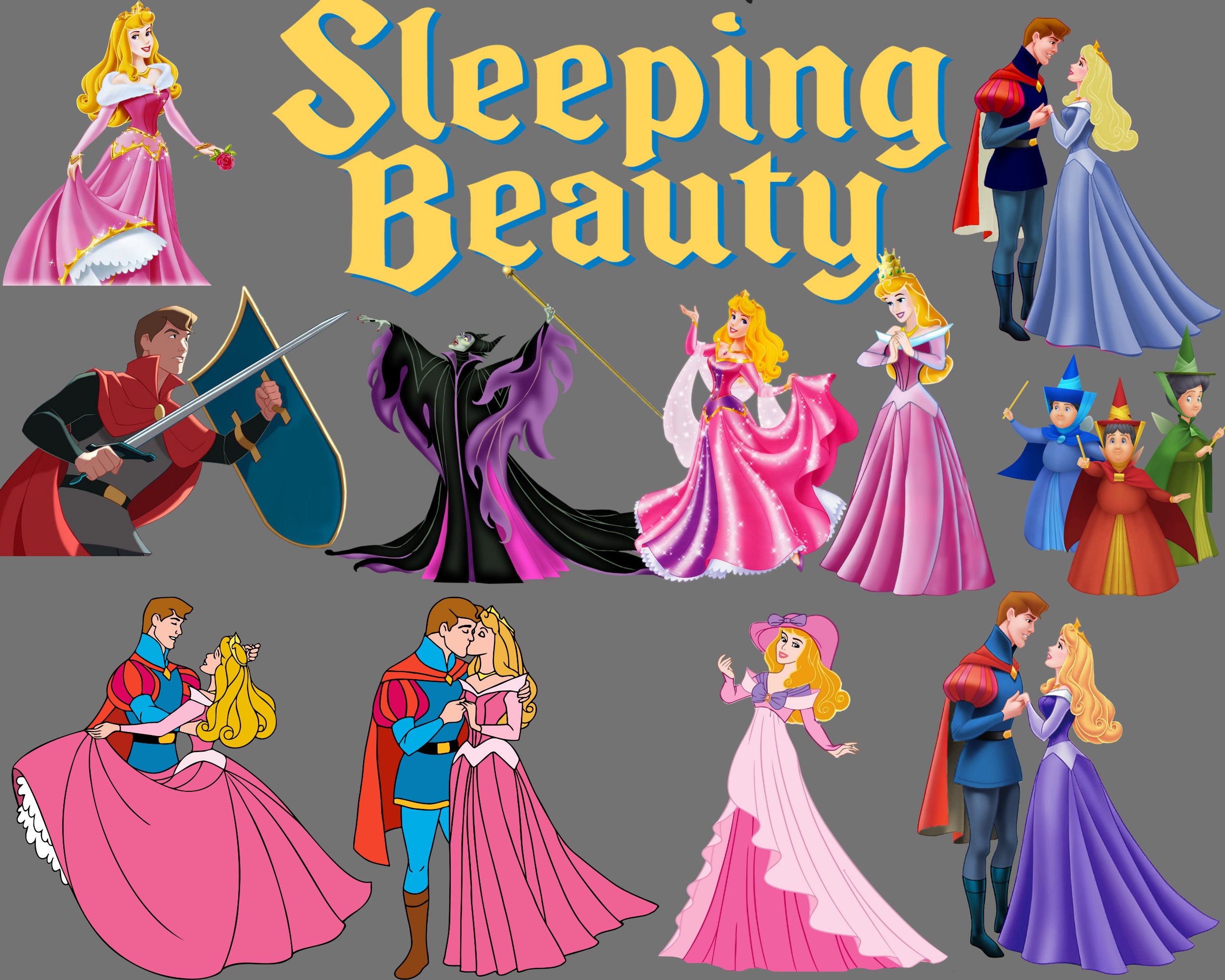 Sleeping Beauty Clipart Bundle: Aurora PNG SVG (digital Download) - Etsy
