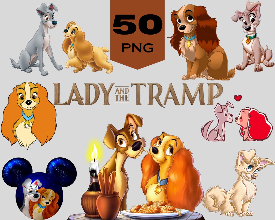 Lady and the Tramp High Quality Png Clipart Bundle Digital Instant ...