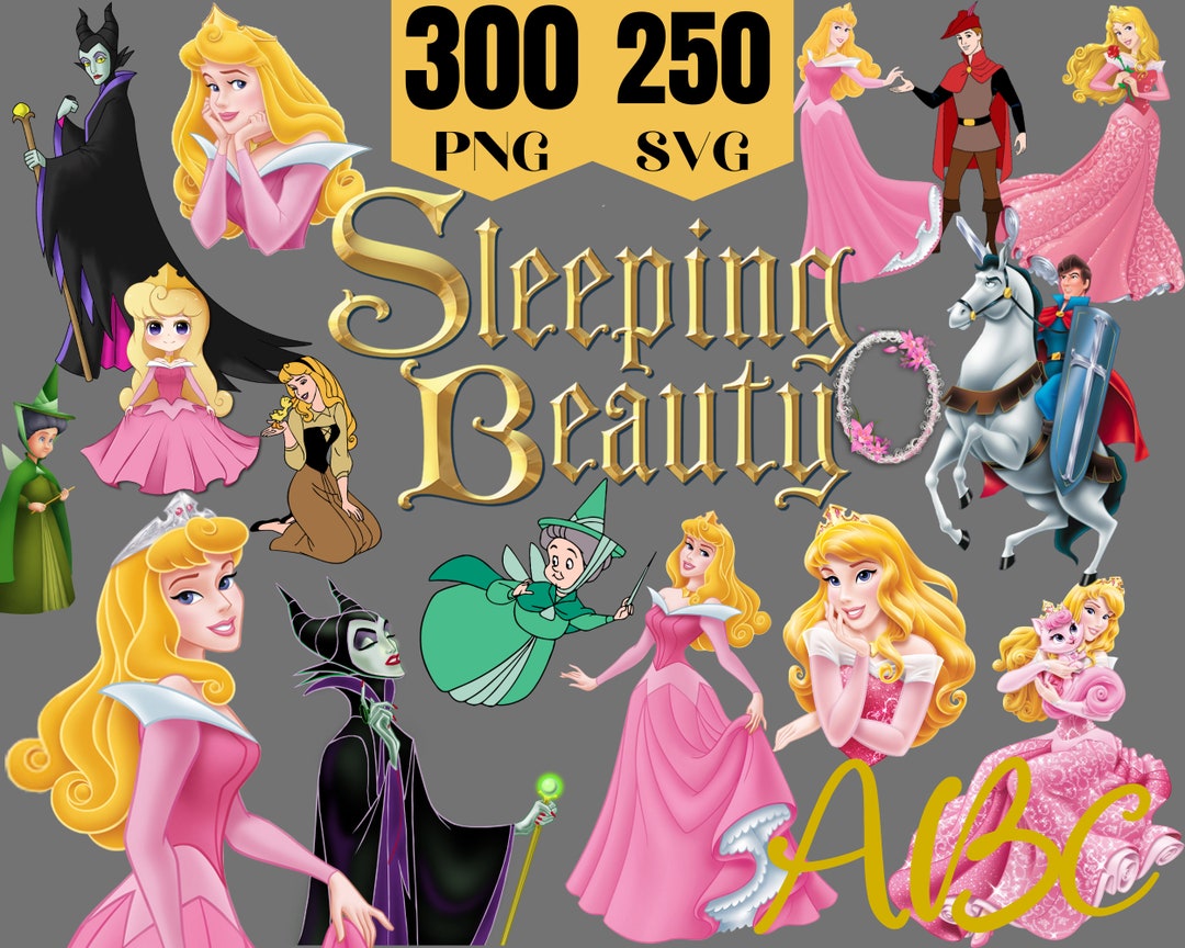 Sleeping Beauty Clipart Bundle: Aurora PNG SVG (digital Download) - Etsy