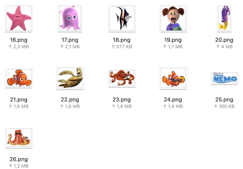 Finding Nemo PNG Clipart Bundle: 25 Digital Images (digital Download ...
