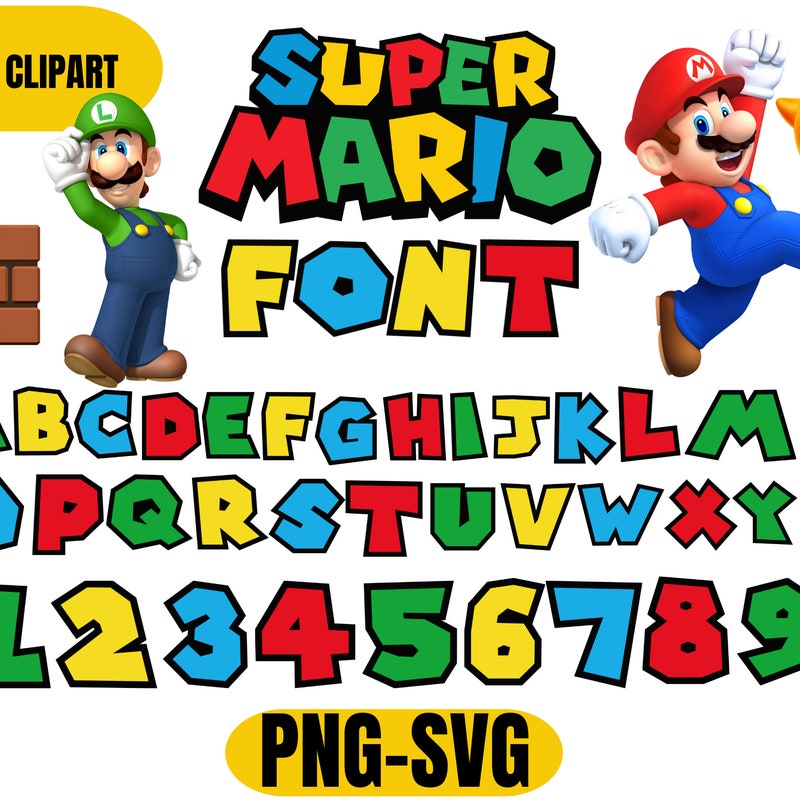 Mario Svg - Etsy