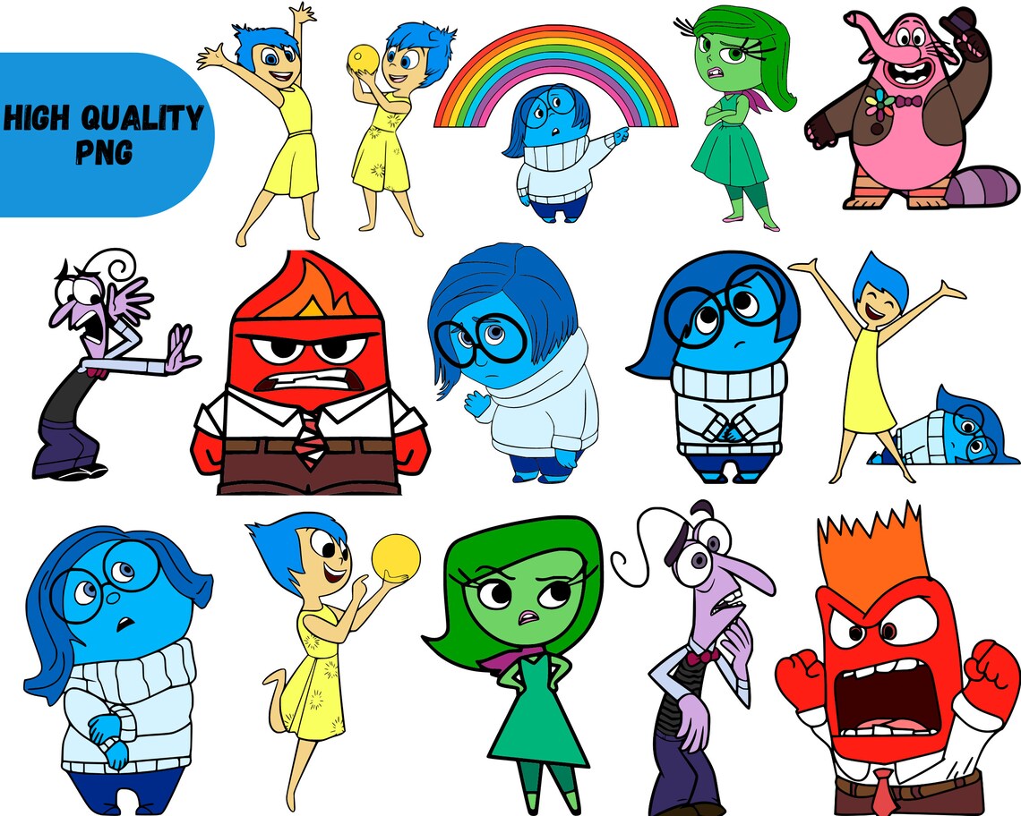Inside Out 2 PNG, Inside Out 2 SVG, Inside Out 2 Clipart Bundle, Inside ...
