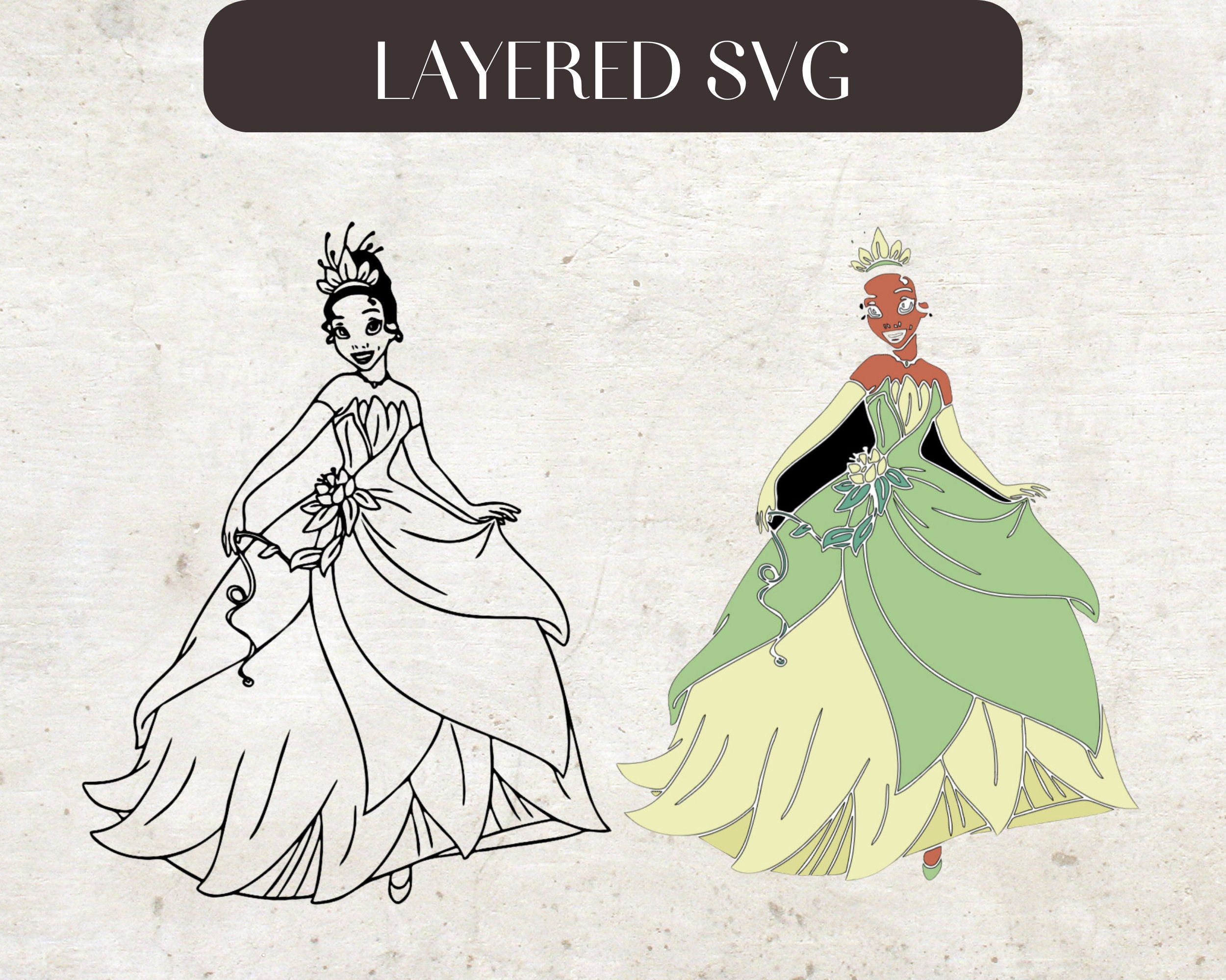 Princess and the Frog Clipart: Tiana Birthday Party Cake Topper ...