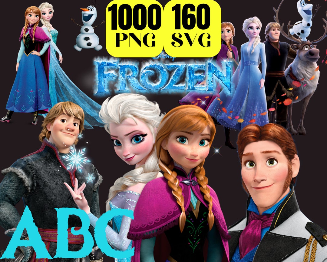 Frozen Clipart PNG, Frozen SVG, Princess Frozen Elsa, Anna, Olaf ...