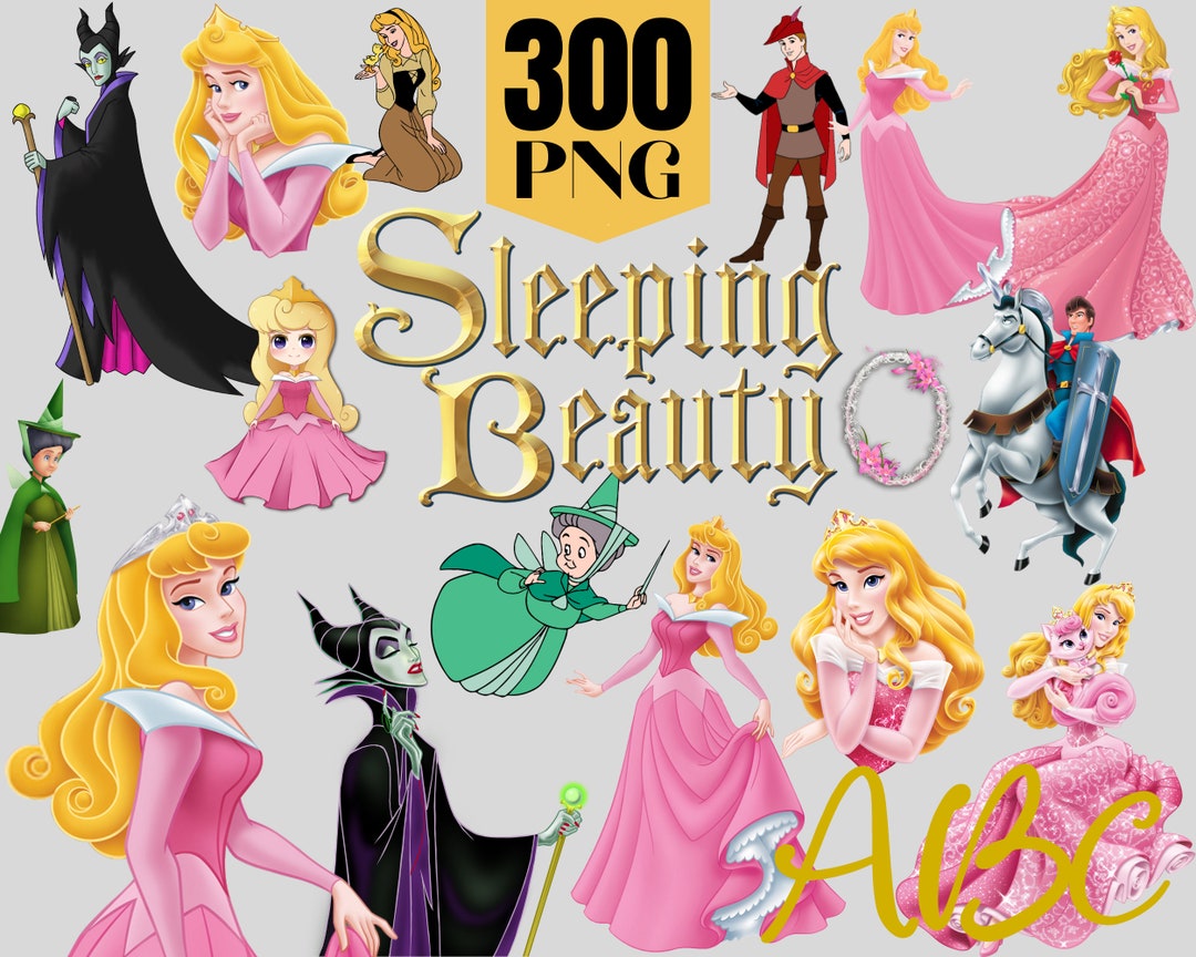 Sleeping Beauty PNG Clipart Bundle: Aurora Princess Graphics (digital ...