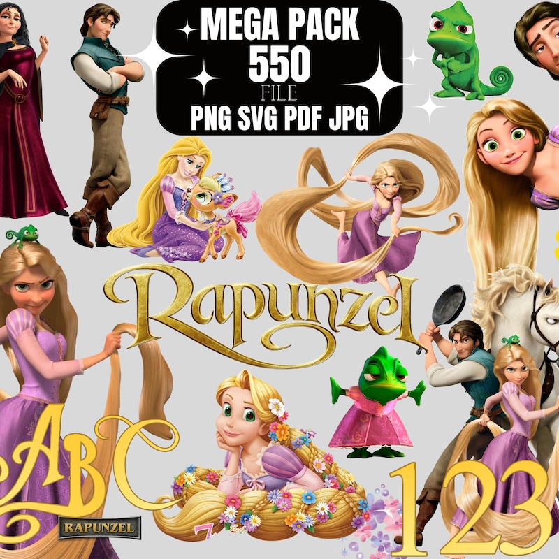Rapunzel Svg - Etsy