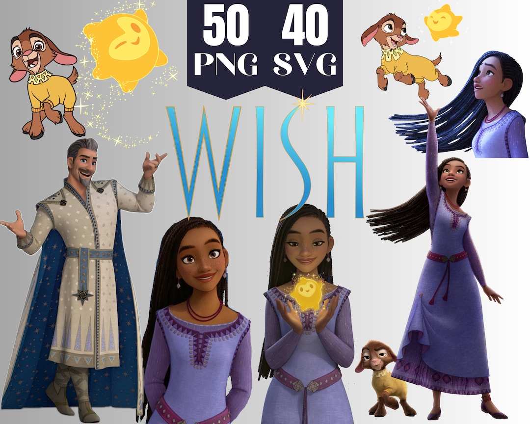 Wish Movie Clipart Bundle: Asha, Queen Amaya (PNG, SVG Digital Download ...
