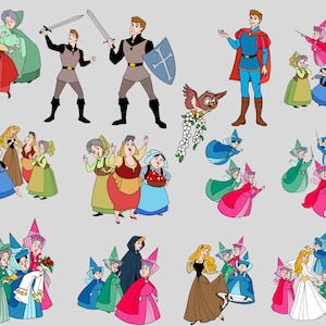 Sleeping Beauty PNG Clipart Bundle: Aurora Princess Graphics (digital ...