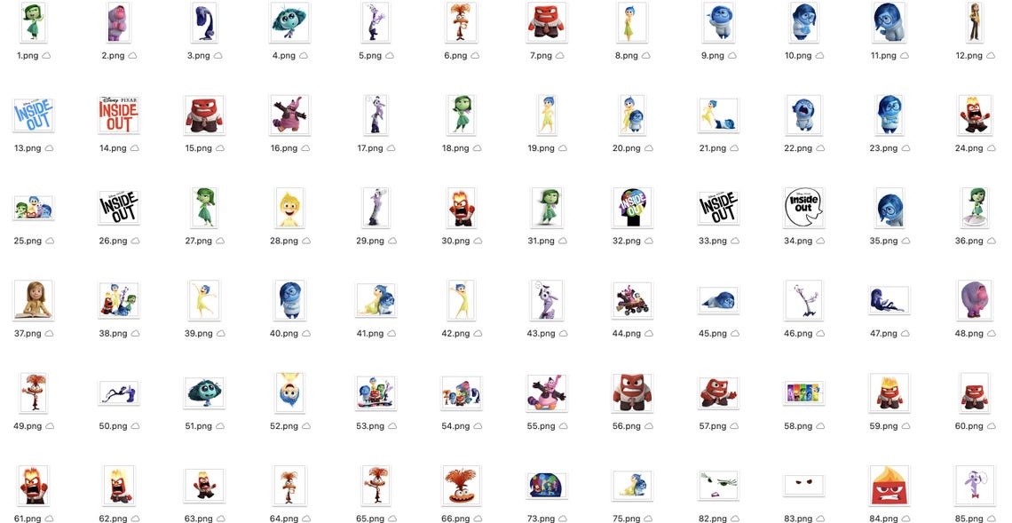 Inside Out 2 Clipart Bundle: PNG, SVG, Digital Paper (380+ Characters ...