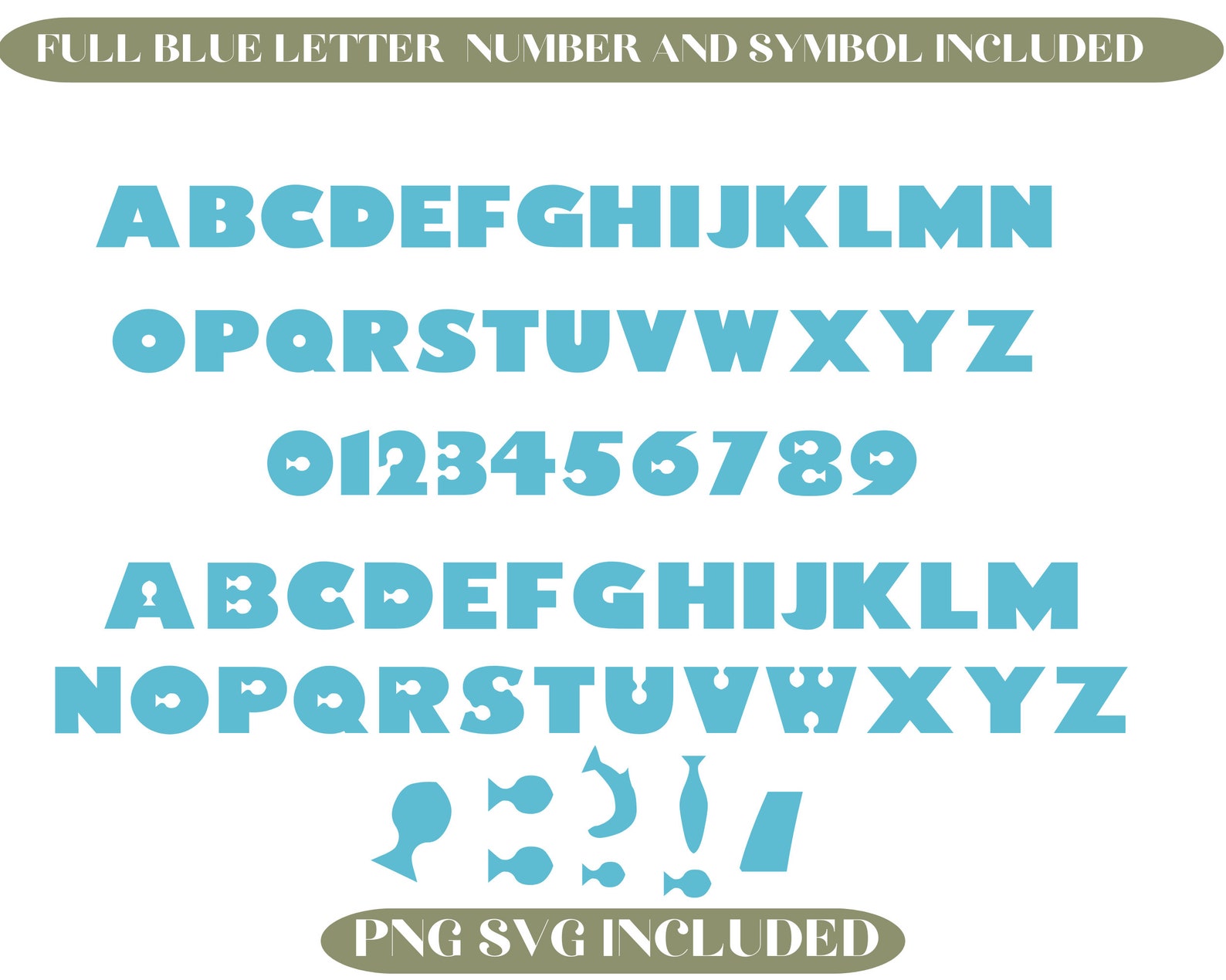 Finding Nemo Font: Letters, Numbers, SVG, PNG, TTF (digital Download ...
