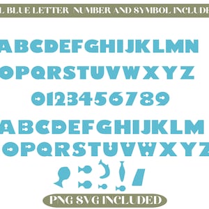 Finding Nemo Font: Letters, Numbers, SVG, PNG, TTF (digital Download ...
